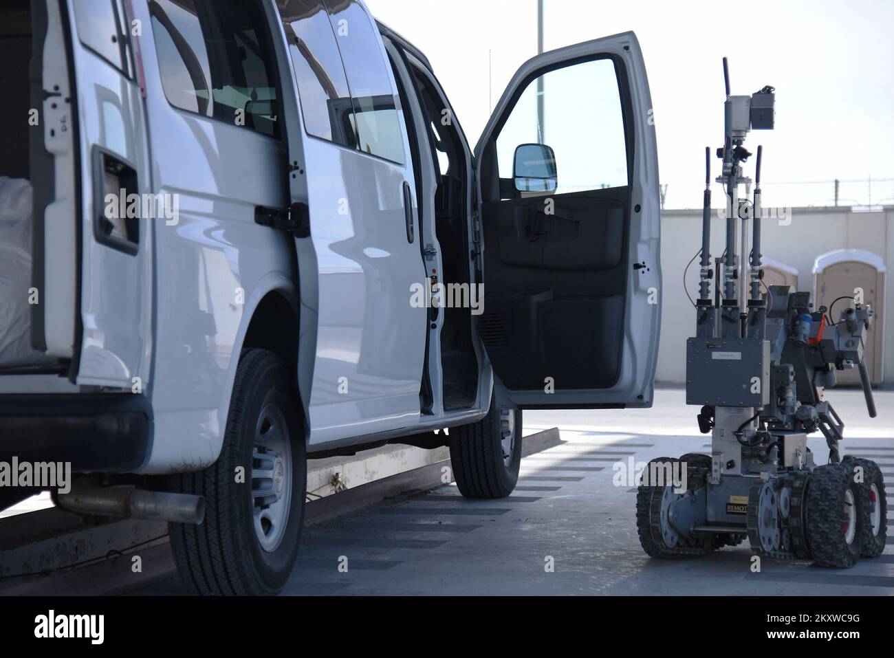 An F6A robot used by the 380th Expeditionary Civil Engineer Squadron ...