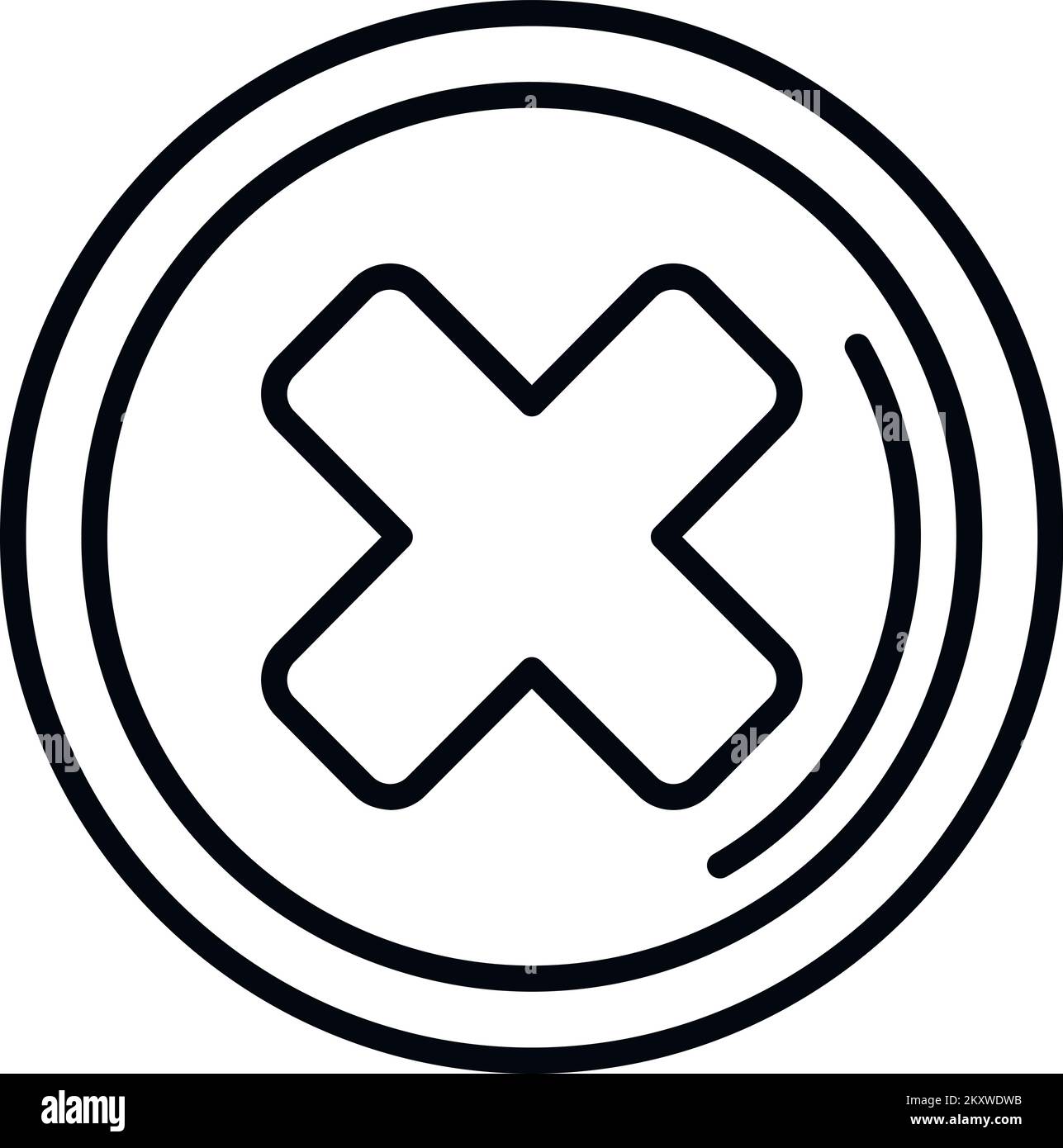 Rejected circle icon outline hi-res stock photography and images - Alamy