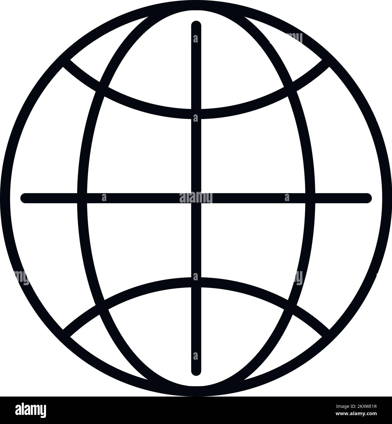 Globe icon outline vector. Computer window. Web tab Stock Vector Image & Art - Alamy