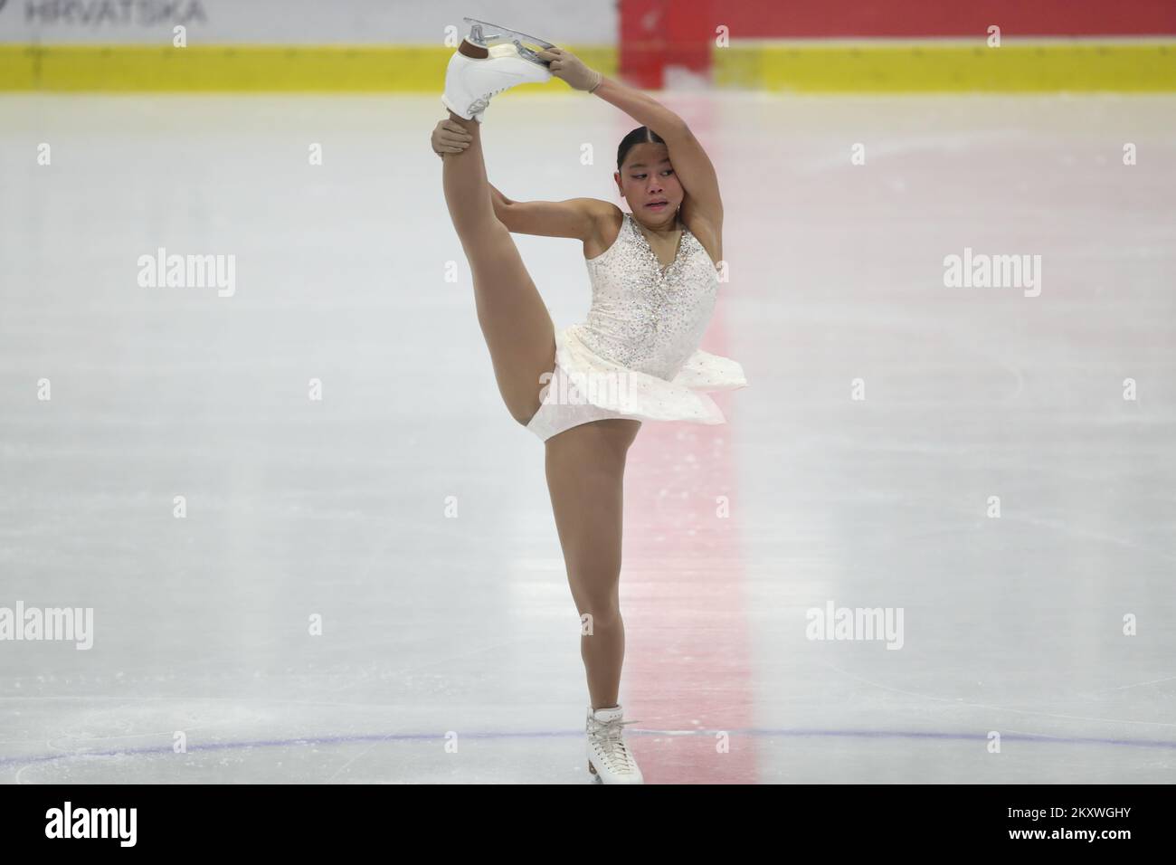 Victoria Alcantar of Australia competes in the Women's Short Program ...
