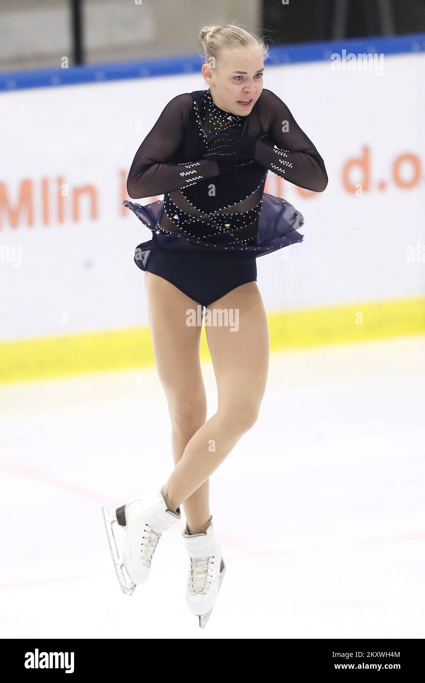 Niina Petrokina of Estonia competes in the Women's Short Program during ...