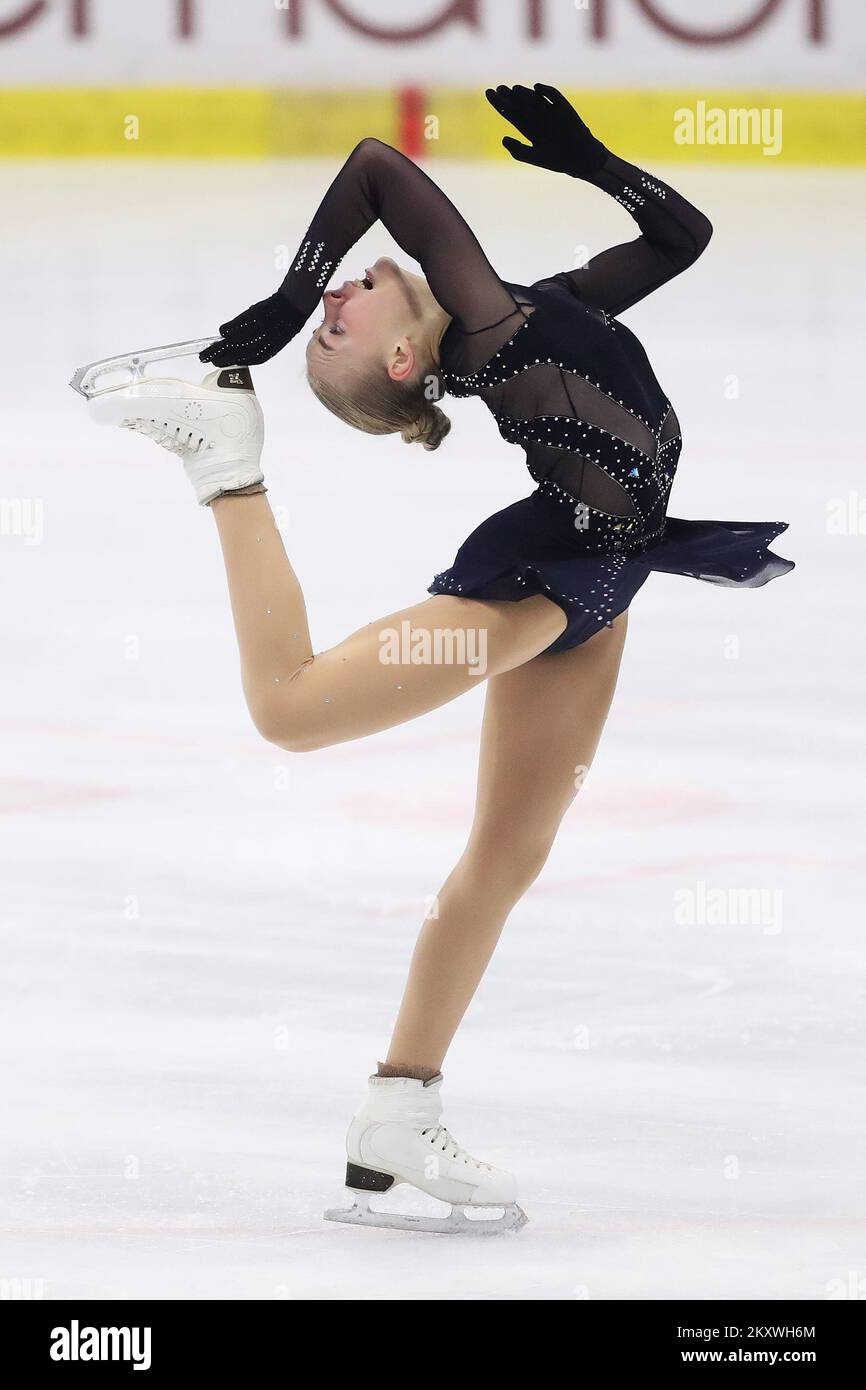 Niina Petrokina of Estonia competes in the Women's Short Program during ...