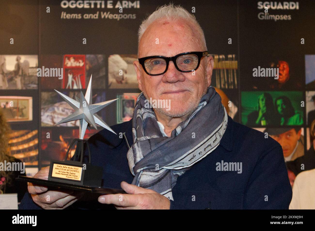 Torino, Italy. 30th Nov, 2022. British actor Malcolm McDowell receives ...