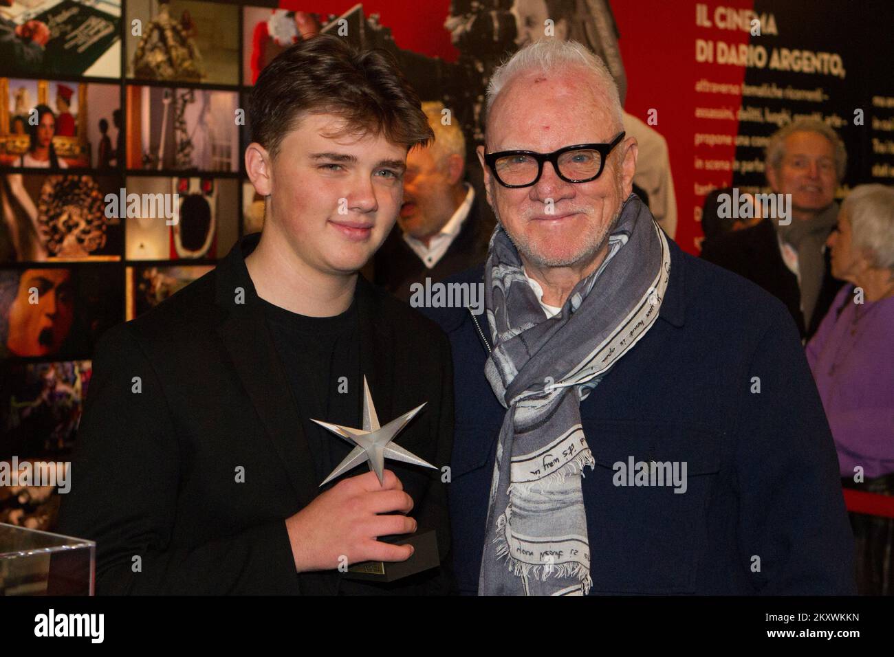 Torino, Italy. 30th Nov, 2022. British actor Malcolm McDowell (right ...