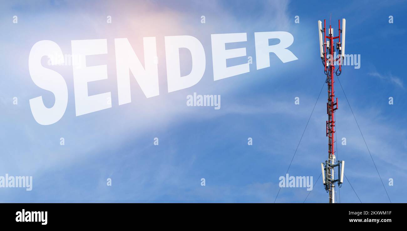 Communication and connection concept. Against the background of a blue ...