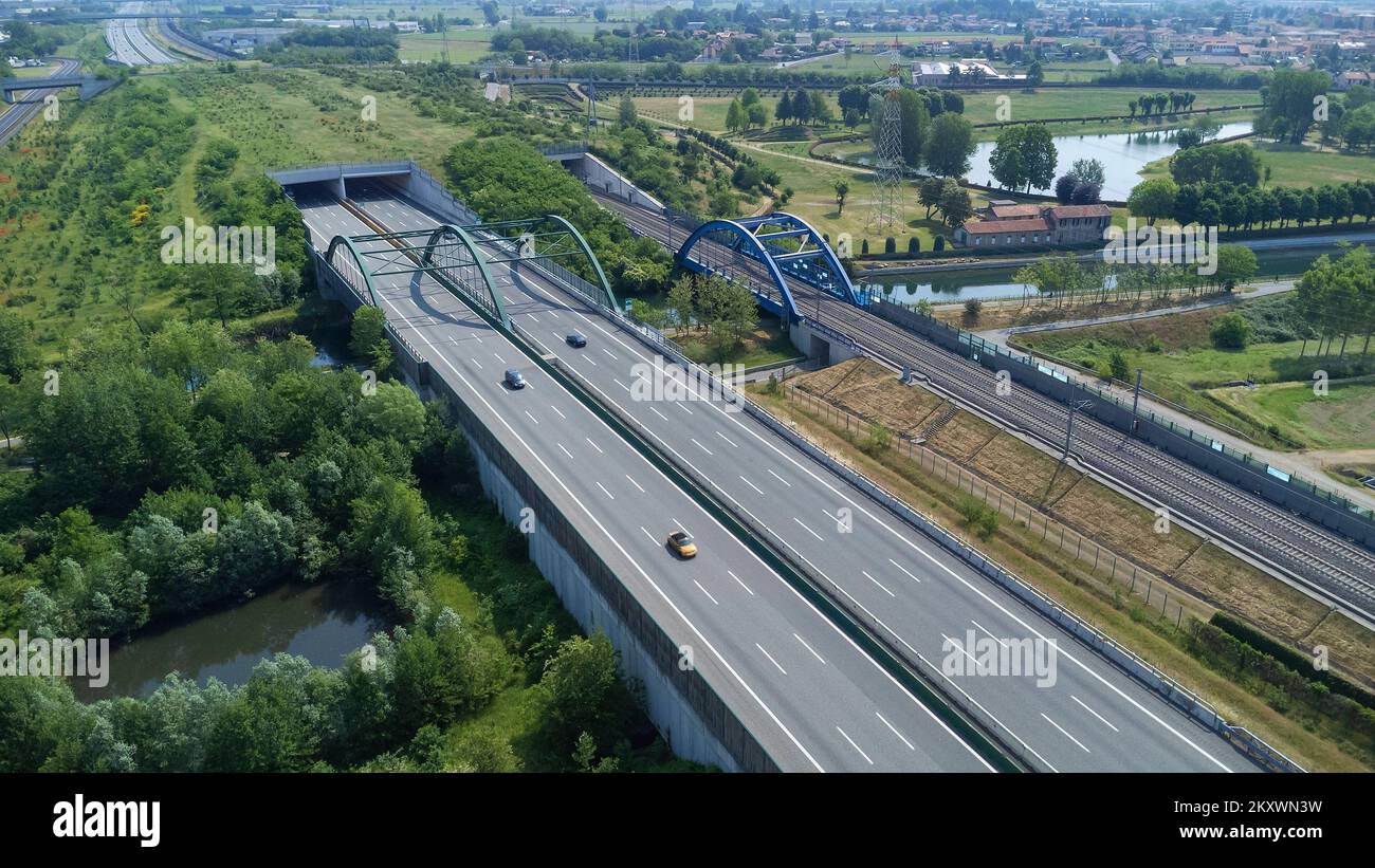 Aerial photography highway hi-res stock photography and images - Alamy