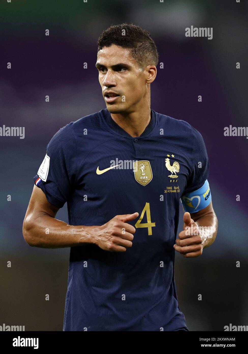 Doha, Qatar. 30th Nov, 2022. DOHA - Raphael Varane of France during the ...