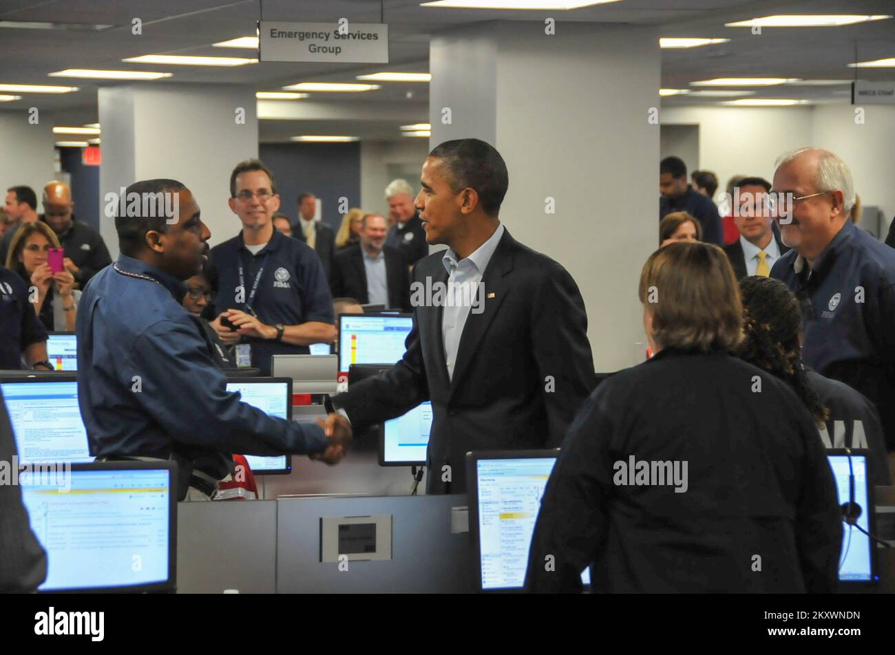 President Obama at FEMA.. Photographs Relating to Disasters and ...