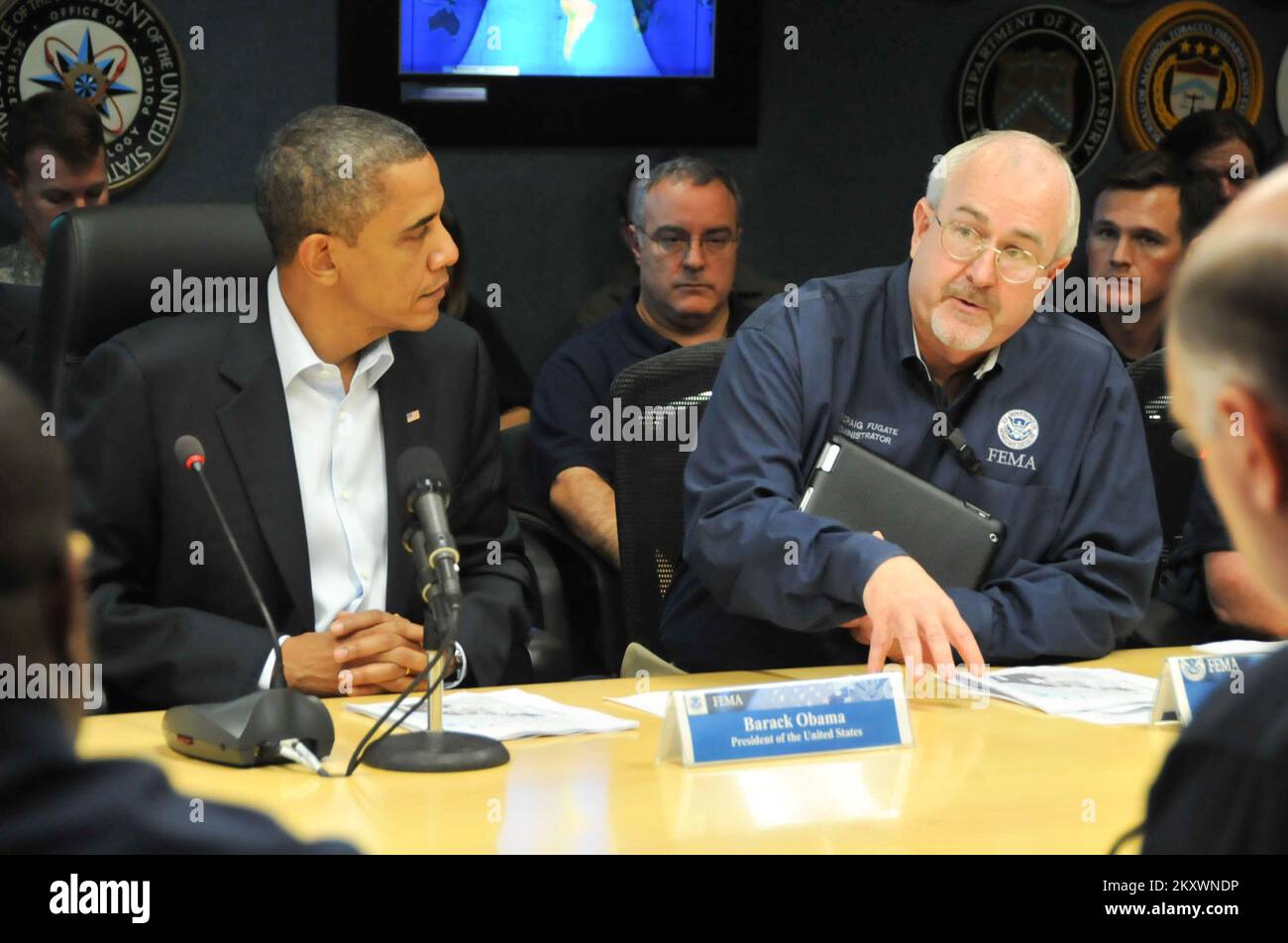 President Obama at FEMA.. Photographs Relating to Disasters and ...