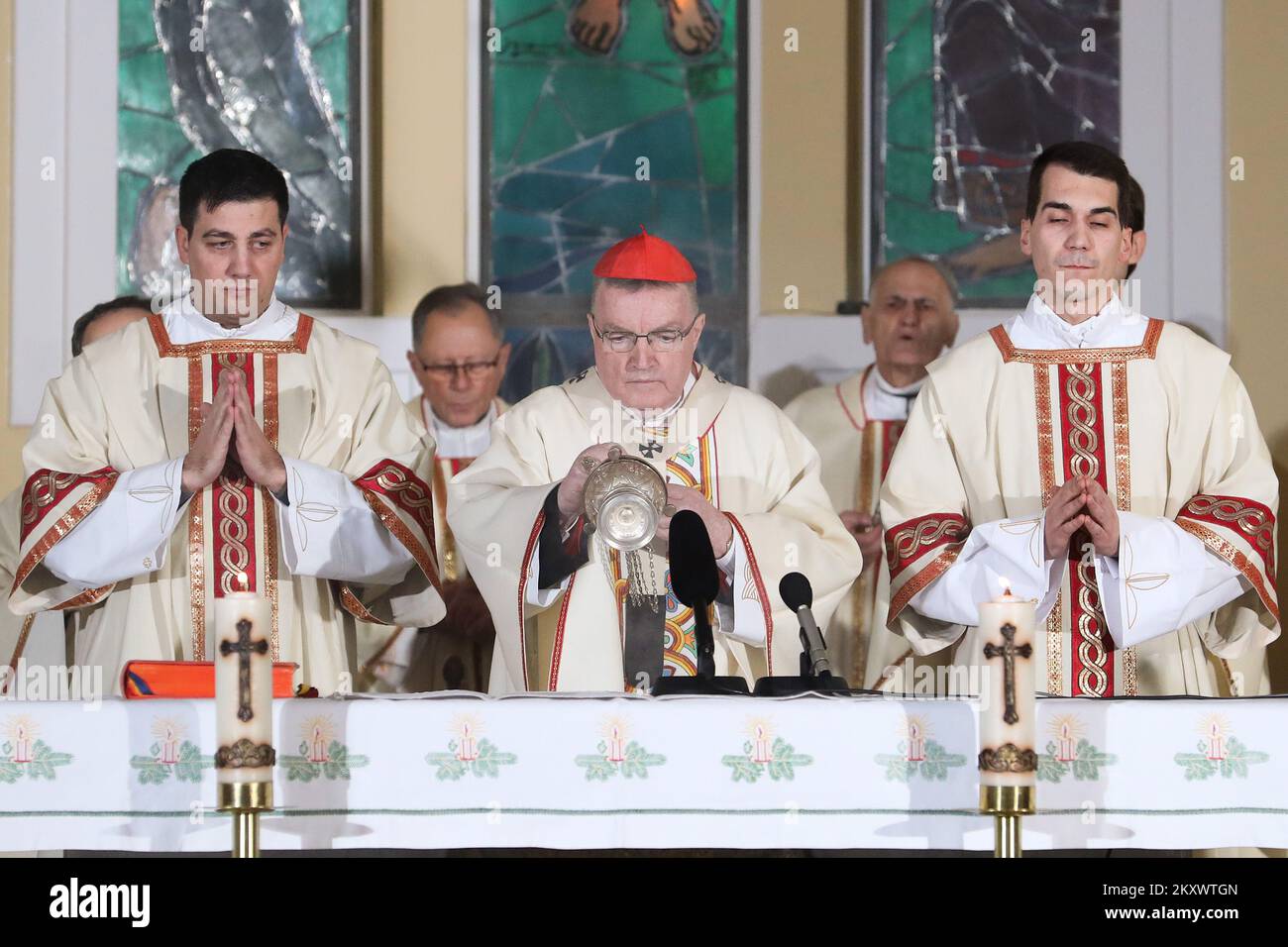 Cardinal Josip Bozanic led the Midnight Mass in the Parish of St ...