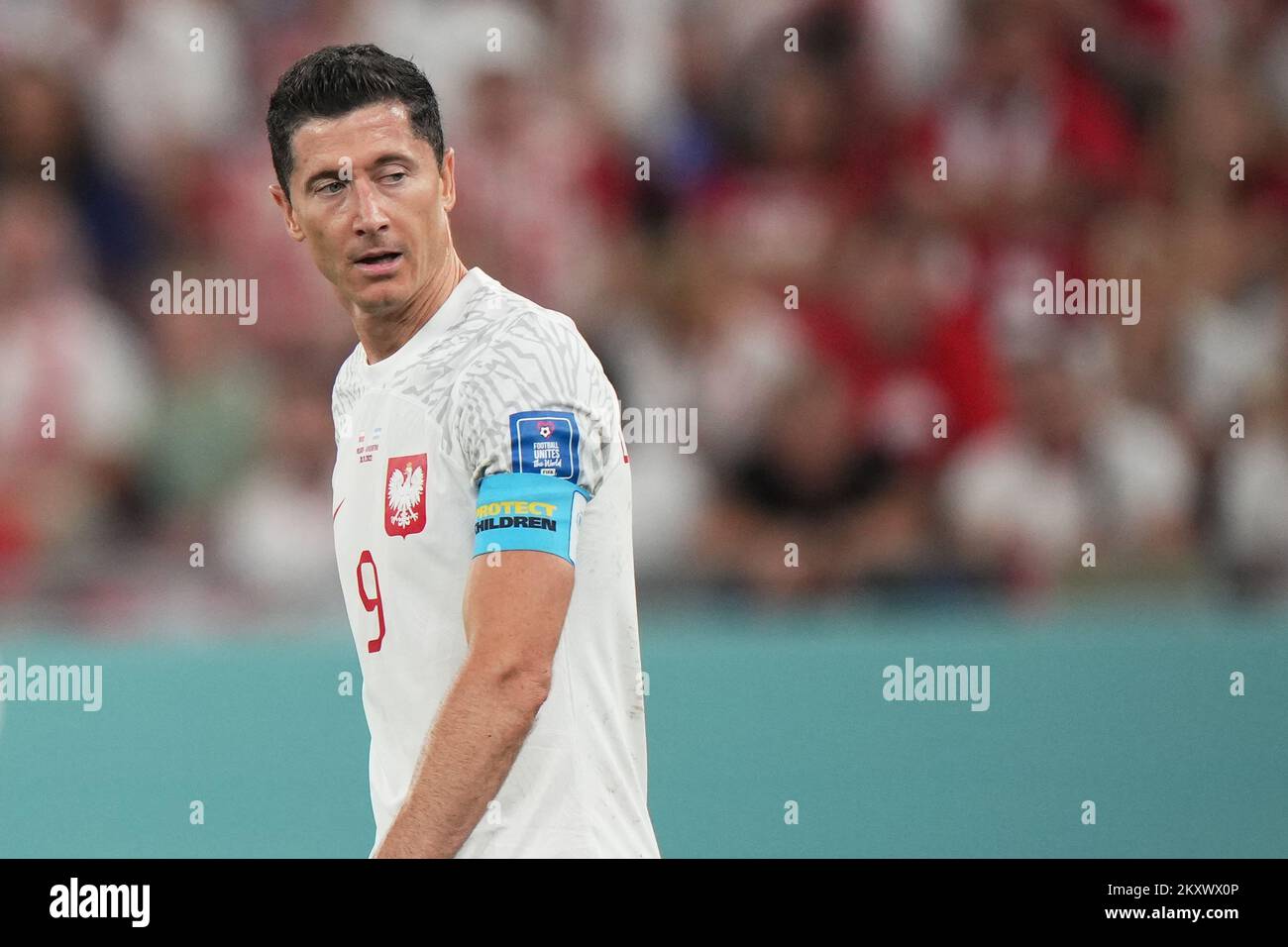 Robert Lewandowski of Poland during the FIFA World Cup Qatar 2022 match ...
