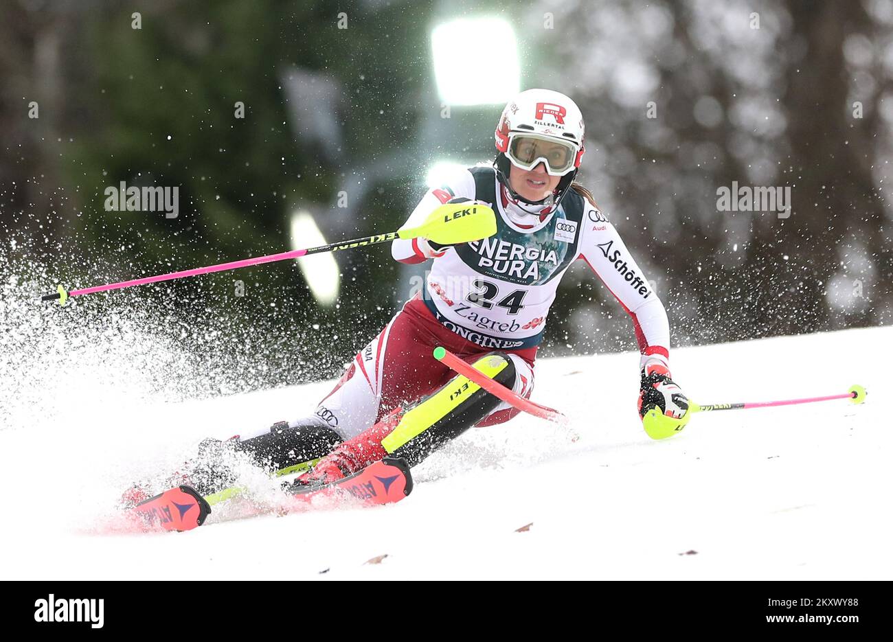 ZAGREB, CROATIA - JANUARY 04: Marie-Therese Sporer of Austria during ...