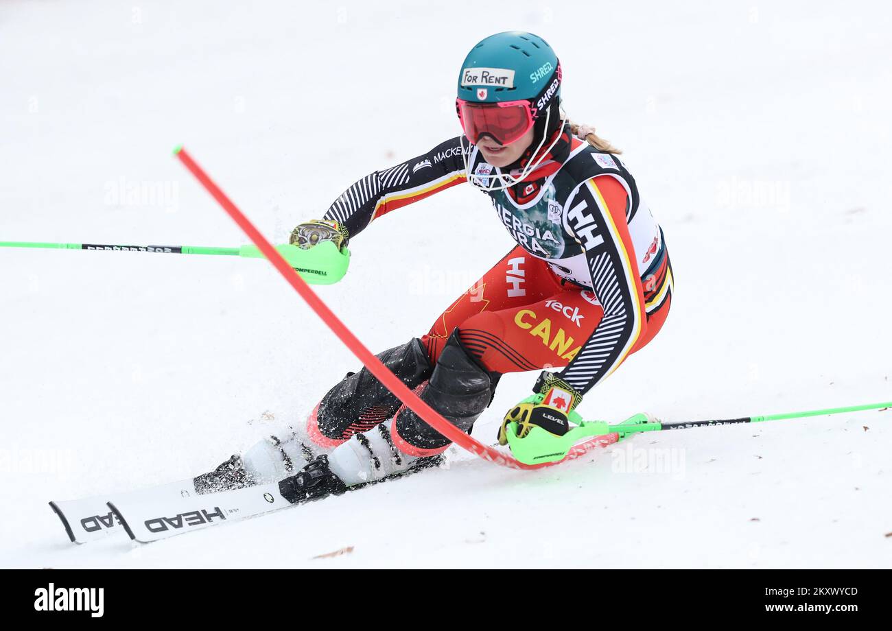ZAGREB, CROATIA - JANUARY 04: Roni Remme of Canada during the first run ...