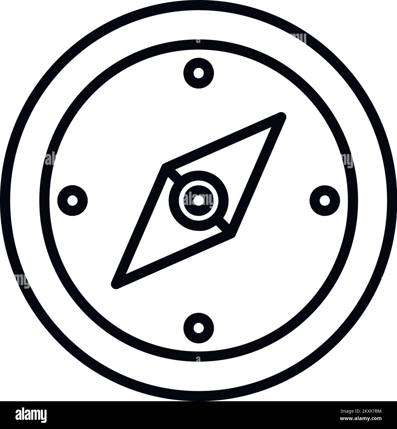 Compass icon outline vector. Window interface. Frame system Stock Vector Image & Art - Alamy