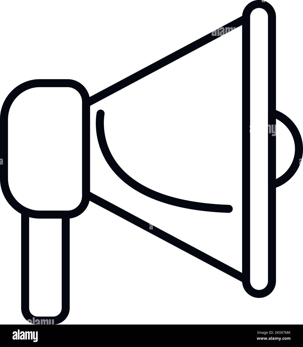 Megaphone icon outline vector. Computer interface. Screen frame Stock Vector Image & Art - Alamy