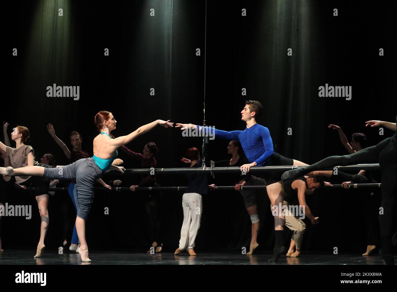 Ballet dancers are seen during the international audition for new ...