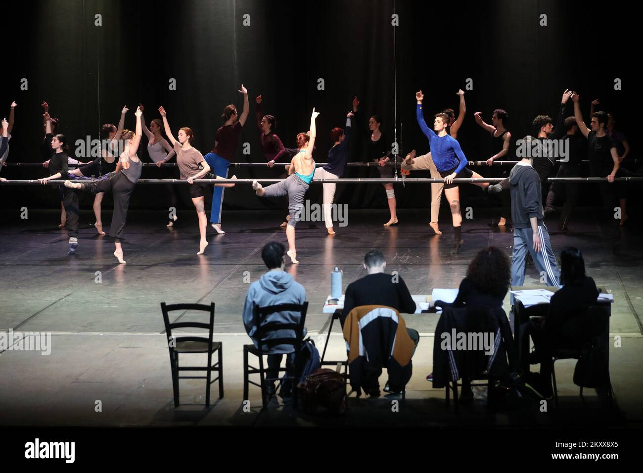 Ballet dancers are seen during the international audition for new ...