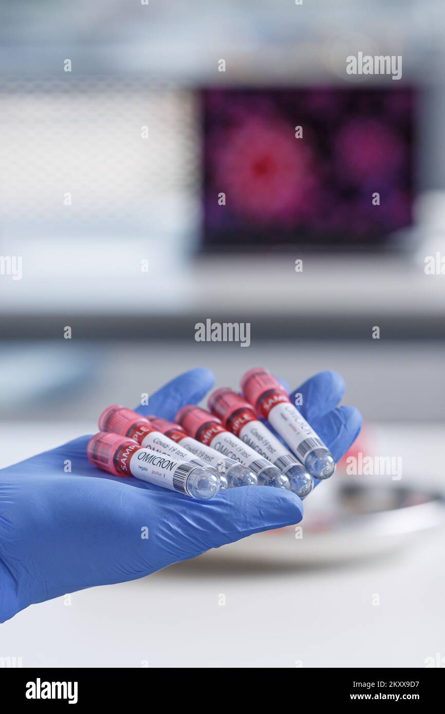 Illustration for omicron, a new strain of coronavirus. The World Health ...