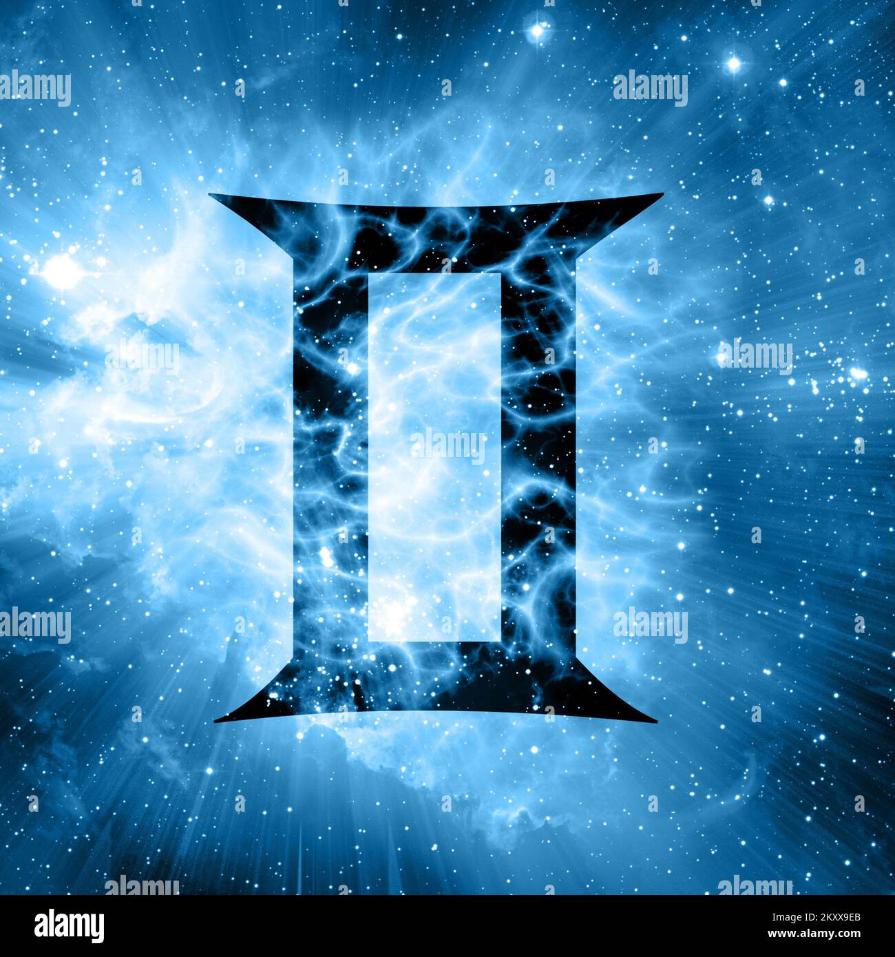 astrology symbol of the sign of Gemini Stock Photo - Alamy