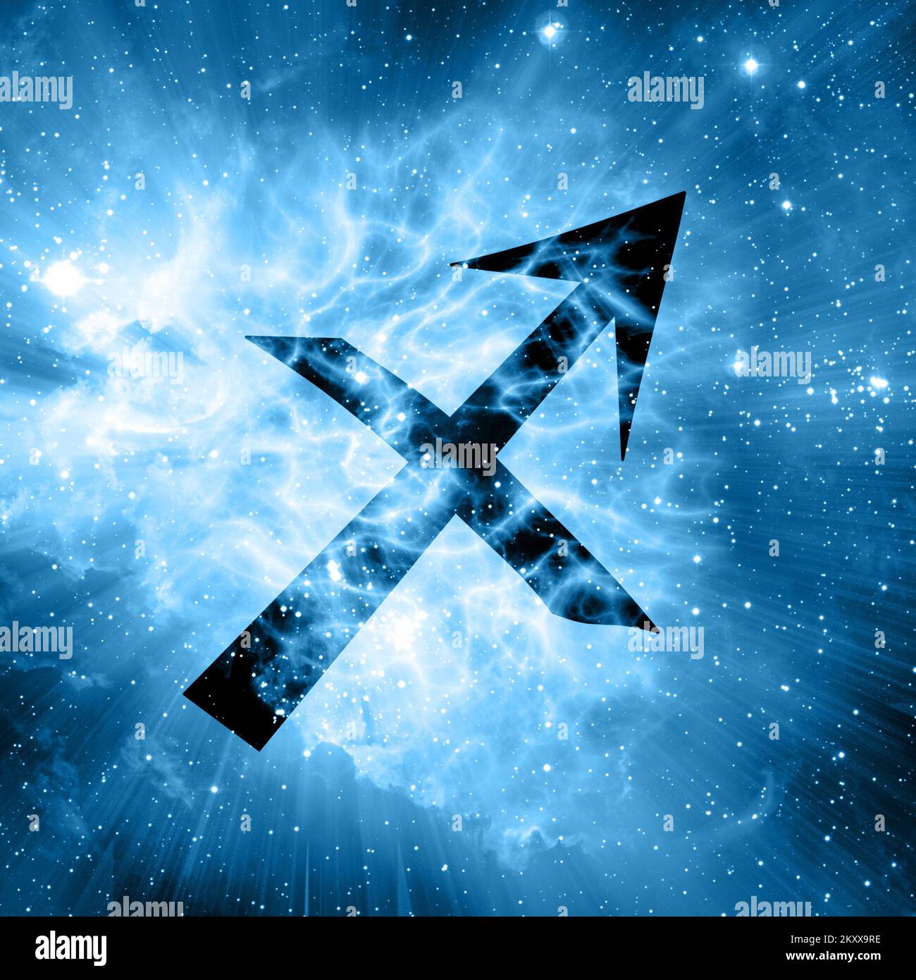 astrology symbol of the sign of Sagittarius Stock Photo - Alamy
