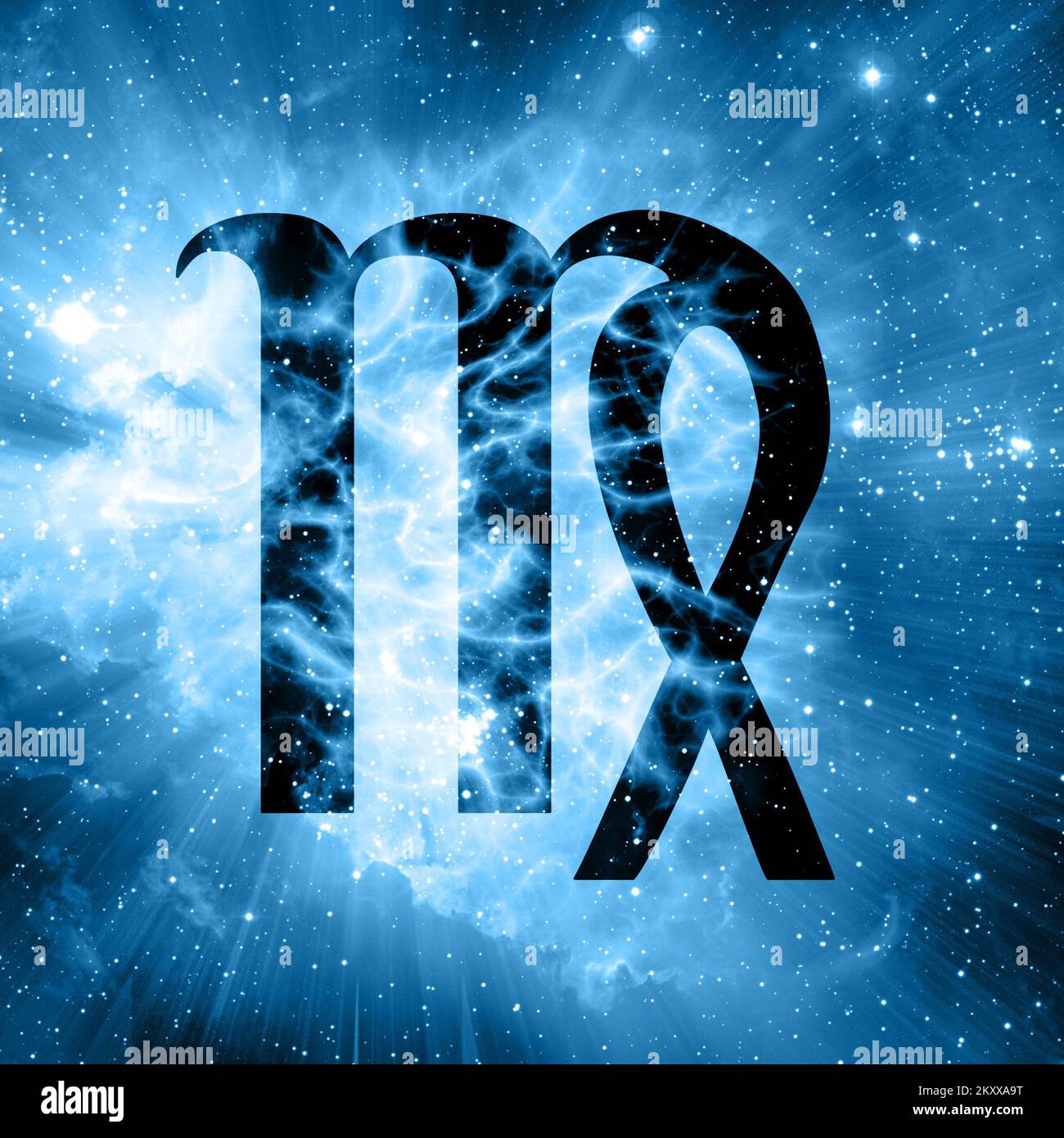 astrology symbol of the sign of Virgo Stock Photo - Alamy