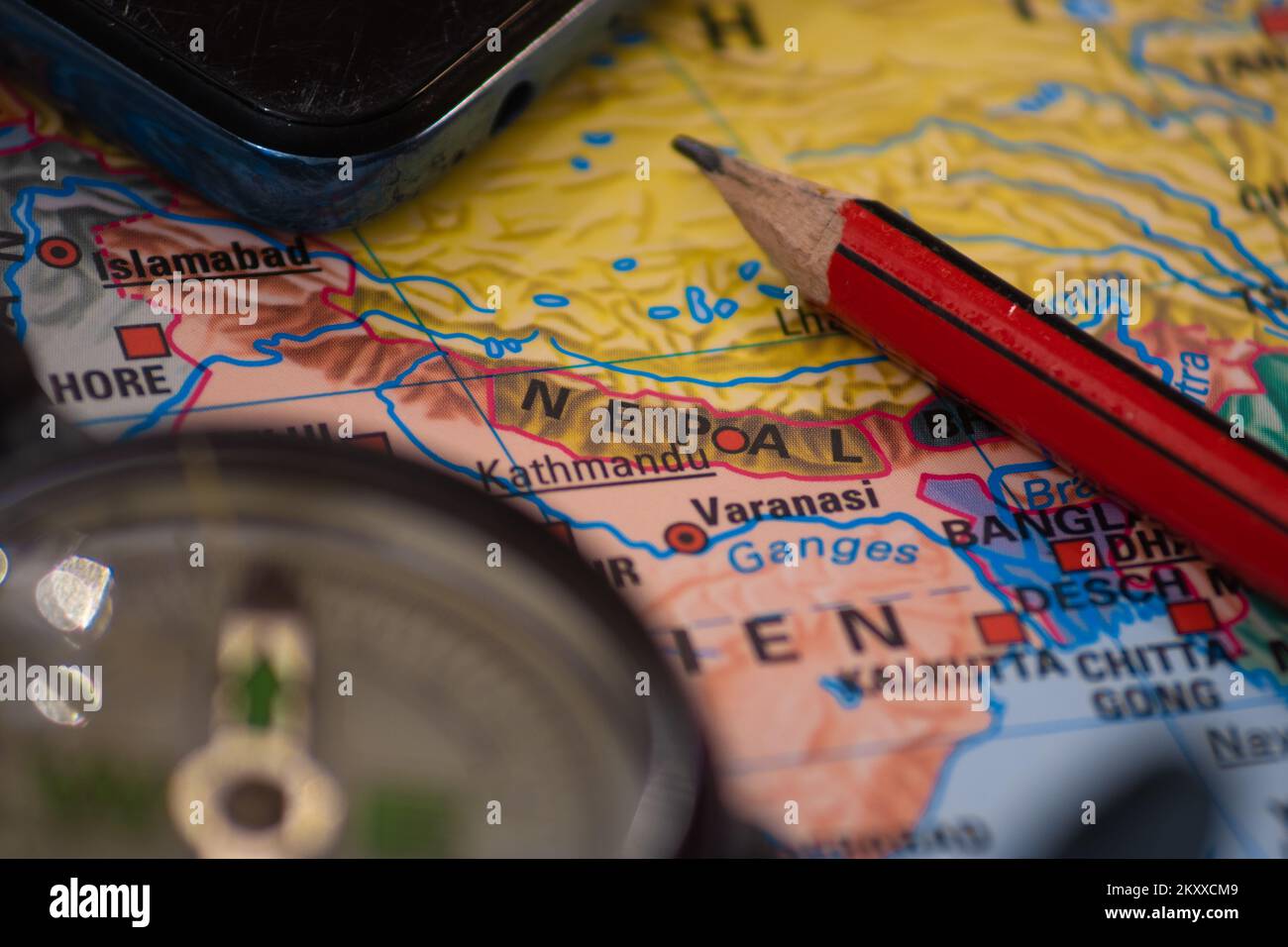 Map of mount everest hi-res stock photography and images - Alamy