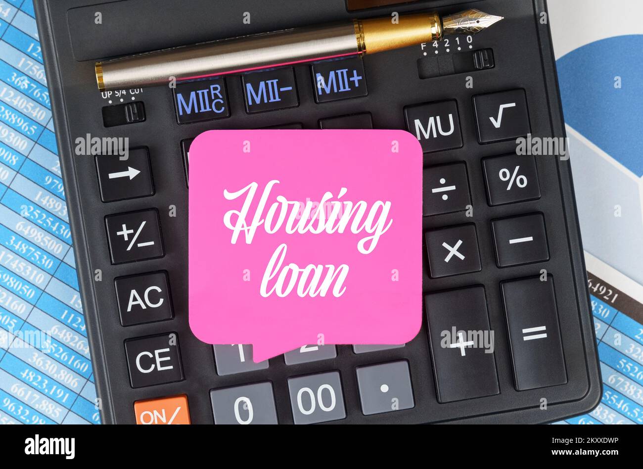 Finance and economics concept. On the desktop are charts, reports, a ...