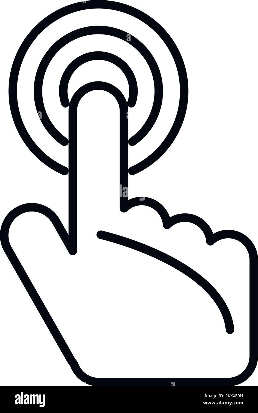 Touch button icon outline vector. Computer interface. Error user Stock Vector Image & Art - Alamy