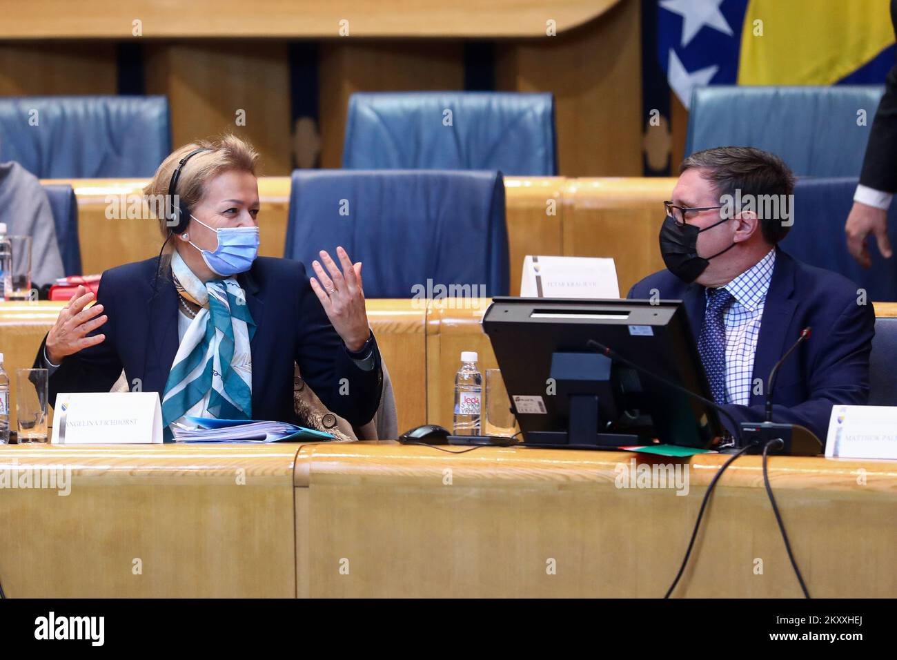 Angelina Eichhorst and Matthew Palmer during meeting with Inter-Agency ...