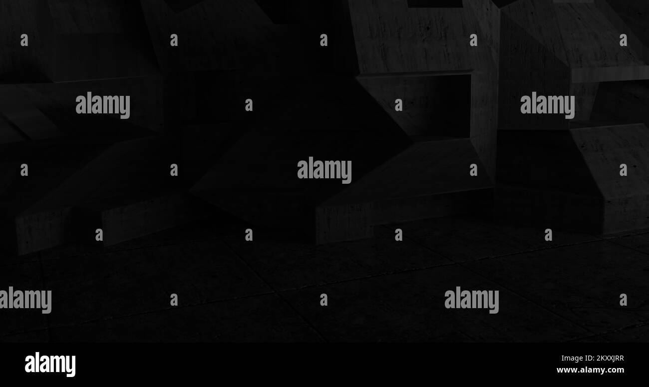 QR code scanner with neon elements against black background Stock Photo ...