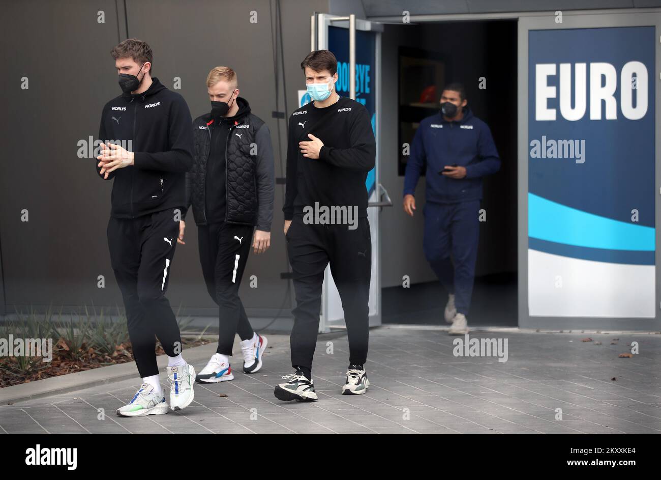Danish handball players after practice before tomorrow's match against ...
