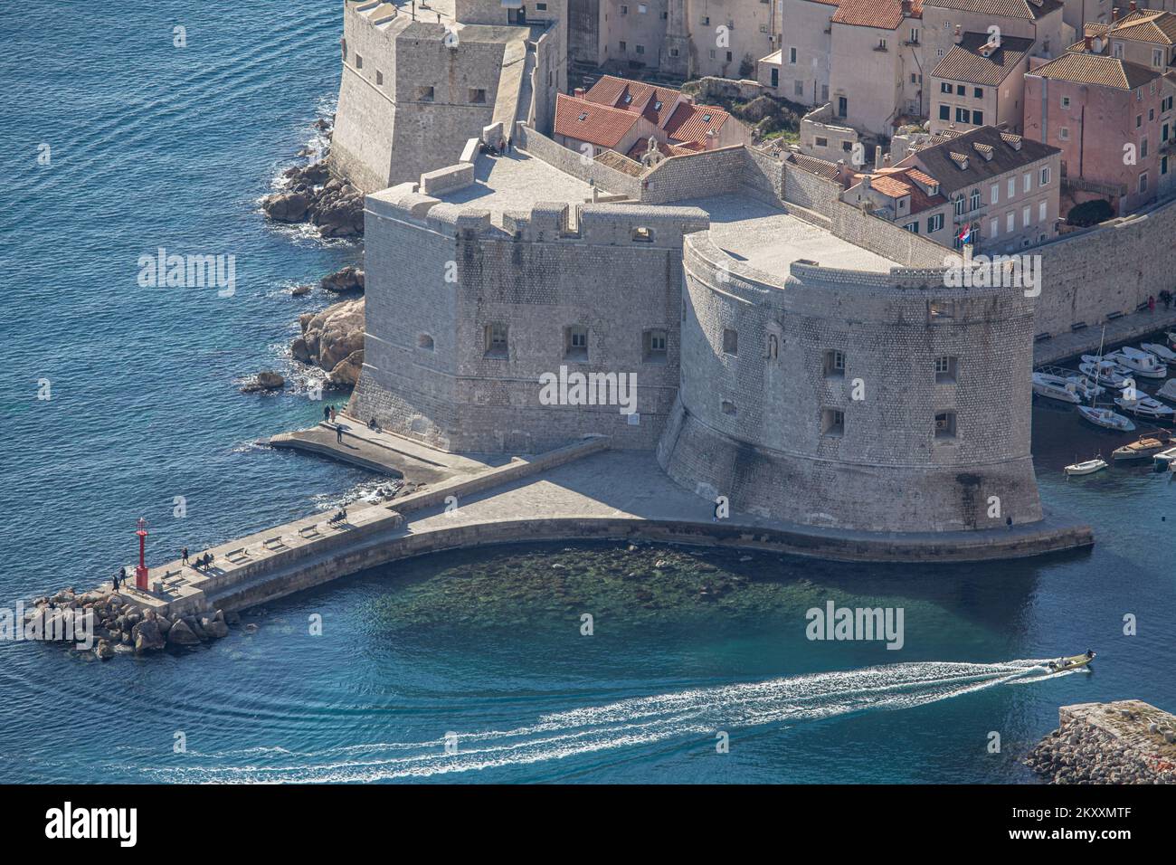 View of Dubrovnik, one of the most beautiful cities in the world, from ...