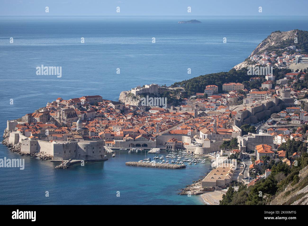 View of Dubrovnik, one of the most beautiful cities in the world, from ...