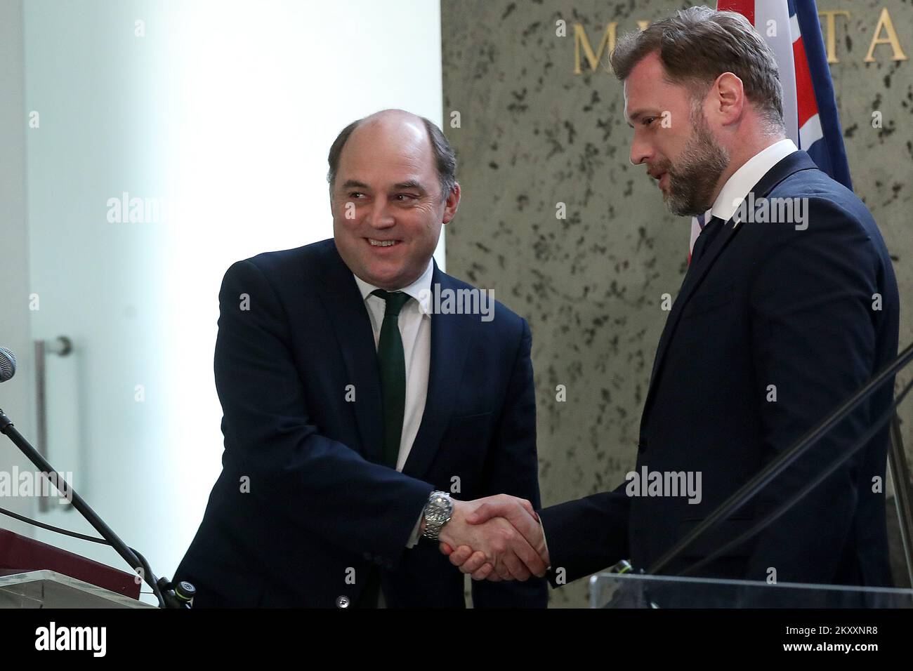 Croatian Defense Minister Mario Banozic and Defense Minister of the ...