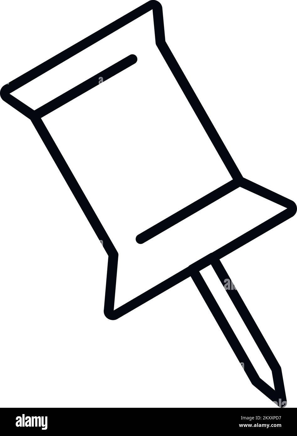 Office pin icon outline vector. Computer interface. Internet smile Stock Vector Image & Art - Alamy