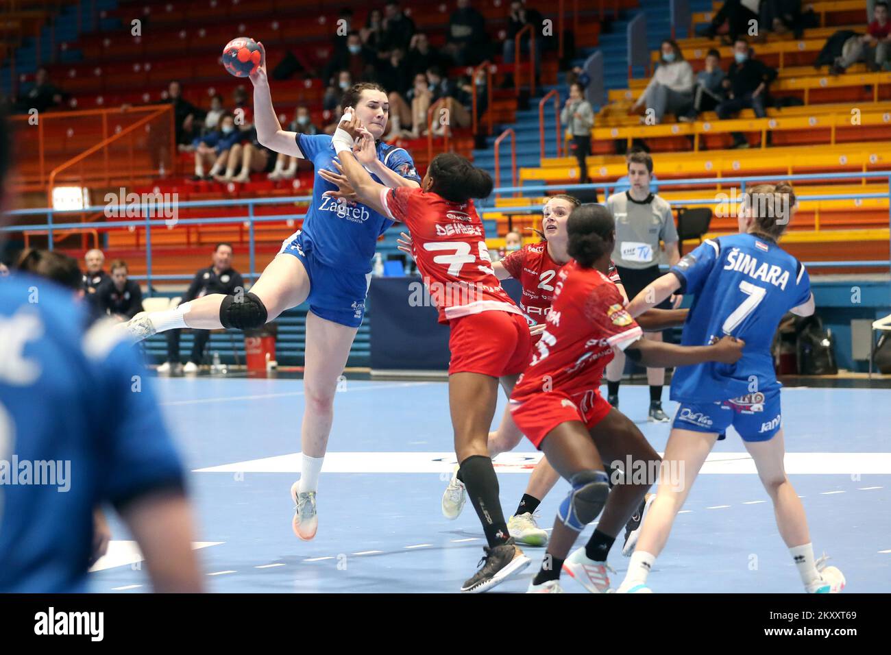 Tena Petika of HC Lokomotiva Zagreb in action during the match of the ...