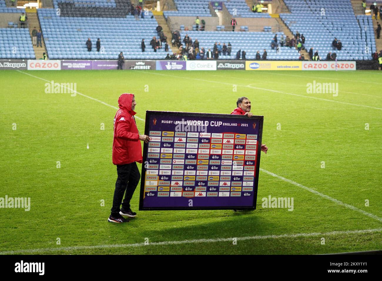Power Squad volunteers at the Rugby League World Cup in Coventry Stock ...
