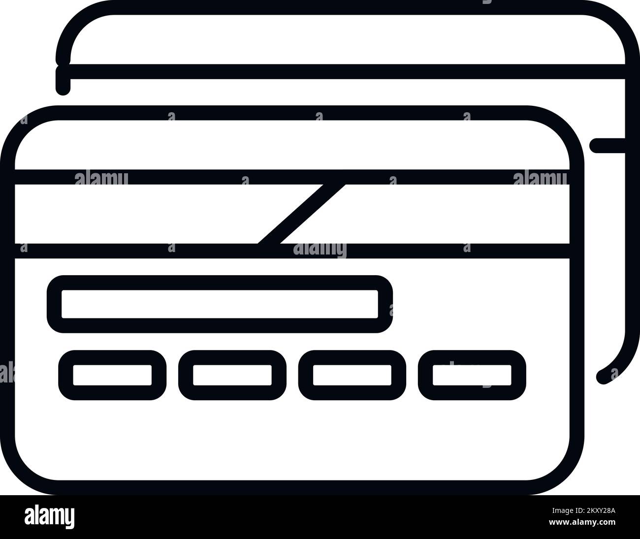 Credit card icon outline vector. Interface ui. Game system Stock Vector ...