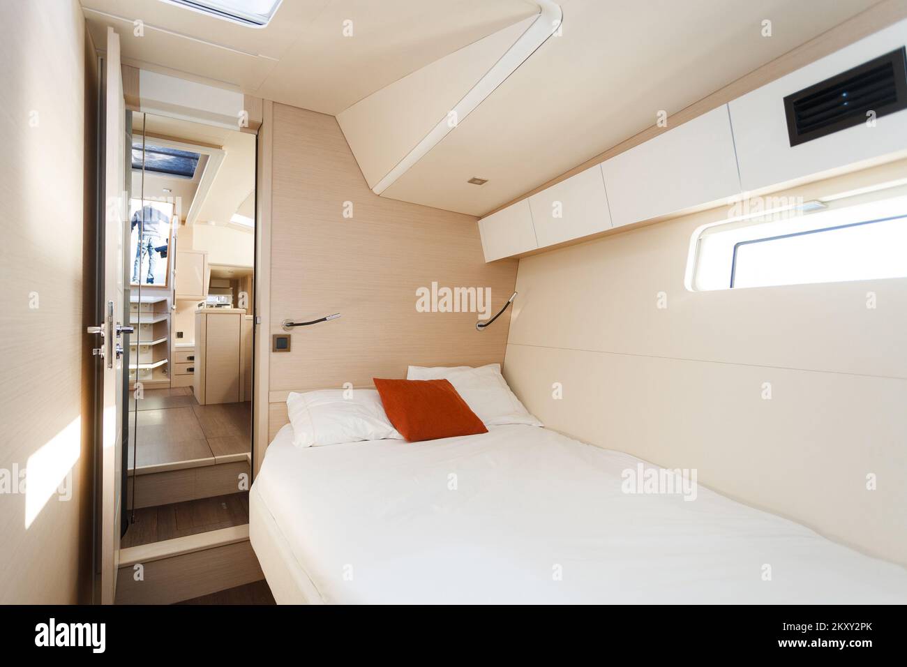 Interior of the Jeanneau 65 sailboat during its world premiere in ...