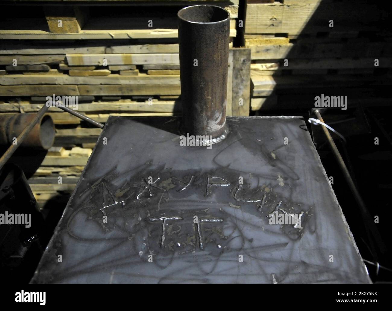 VINNYTSIA, UKRAINE - NOVEMBER 30, 2022 - One of the 141 trench stoves ...