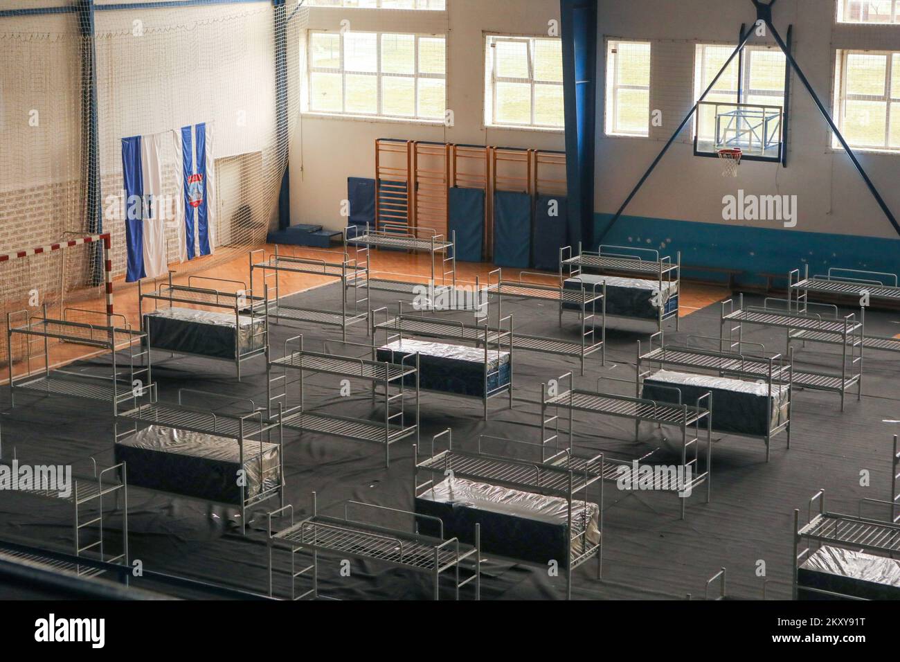 The picture shows the premises of the Osijek Sports Hall Jug ll, where ...