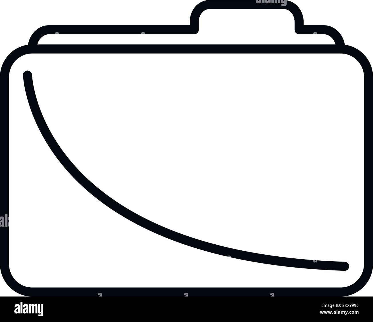 Computer folder icon outline vector. Button interface. Web design Stock ...