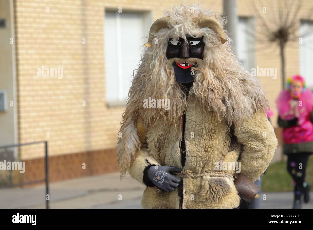 Masked person called Baranja Buse take part in parade in villages of ...