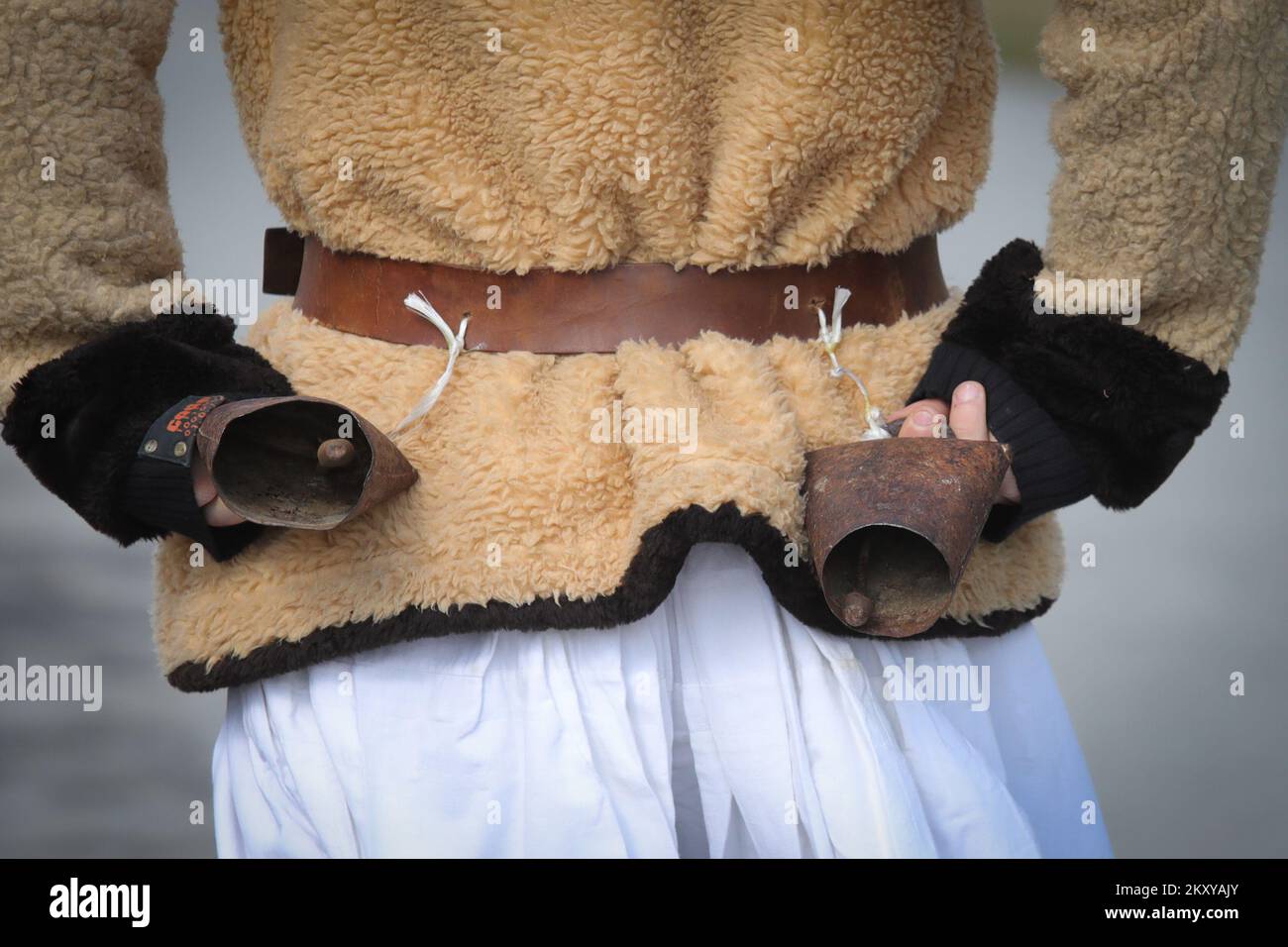 Masked person called Baranja Buse take part in parade in villages of ...