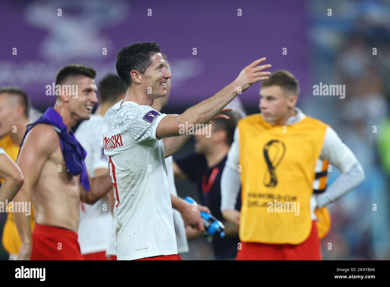 Robert Lewandowski during the FIFA World Cup Qatar 2022 Group C match ...