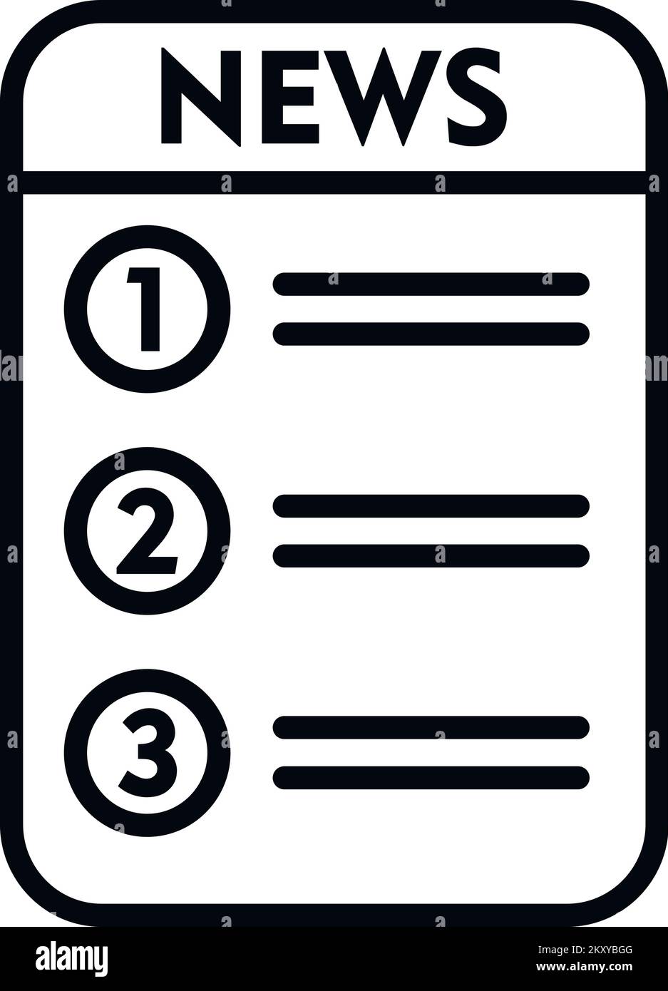 News icon outline vector. Web interface. Internet design Stock Vector ...