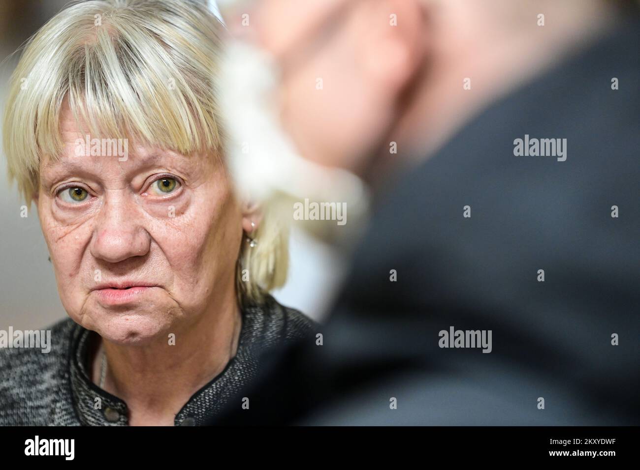 Alla Demydenko fleeing the Russian invasion of Ukraine is seen at the ...