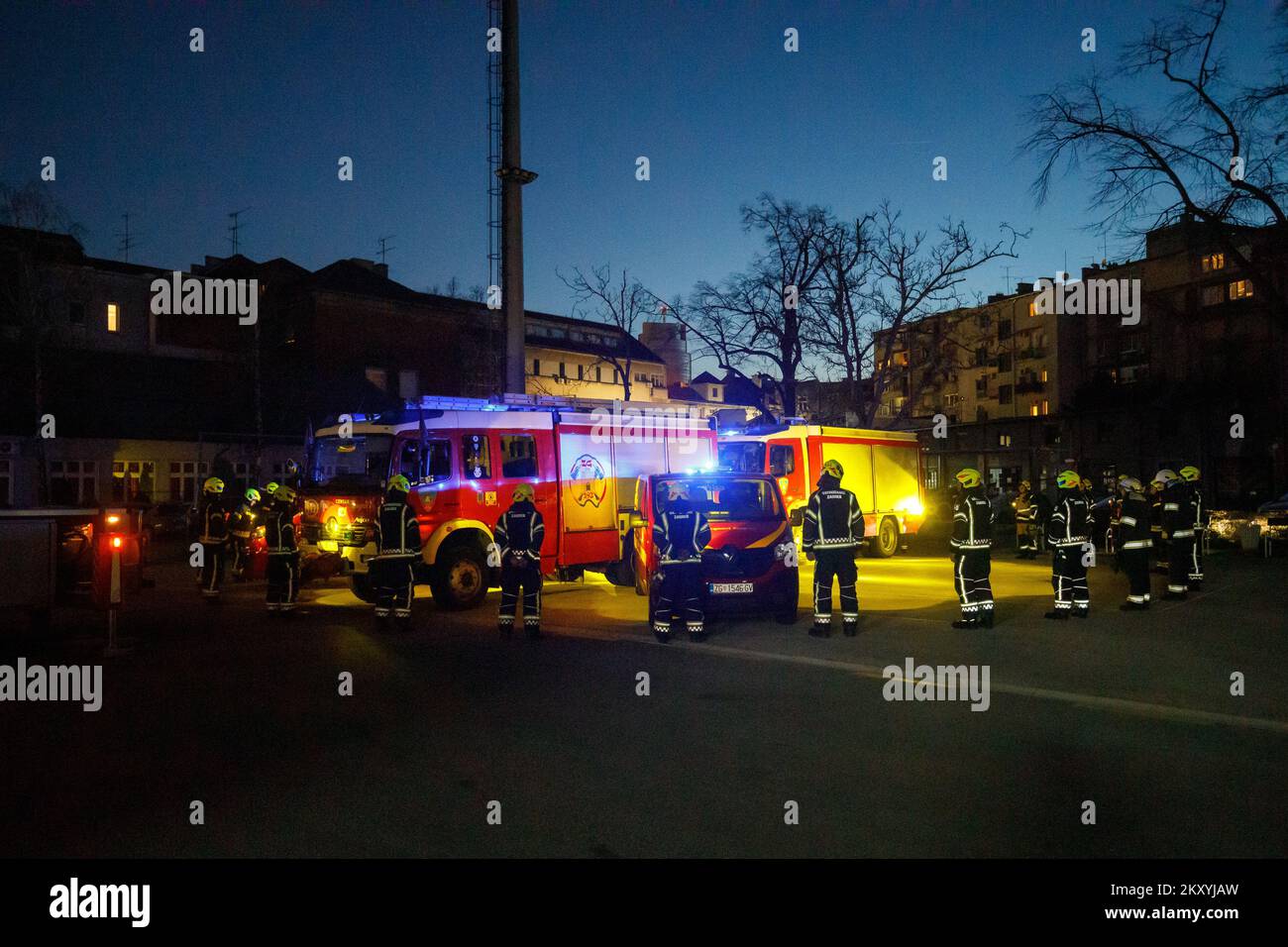 The Zagreb Fire Brigade made illuminated peace installation with fire ...