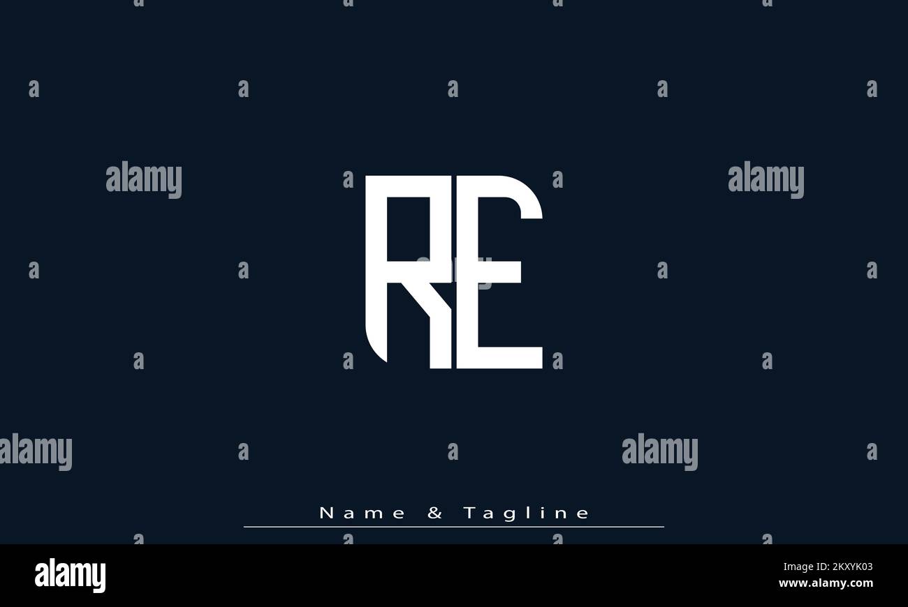 Alphabet letters Initials Monogram logo RE , ER Stock Vector Image ...