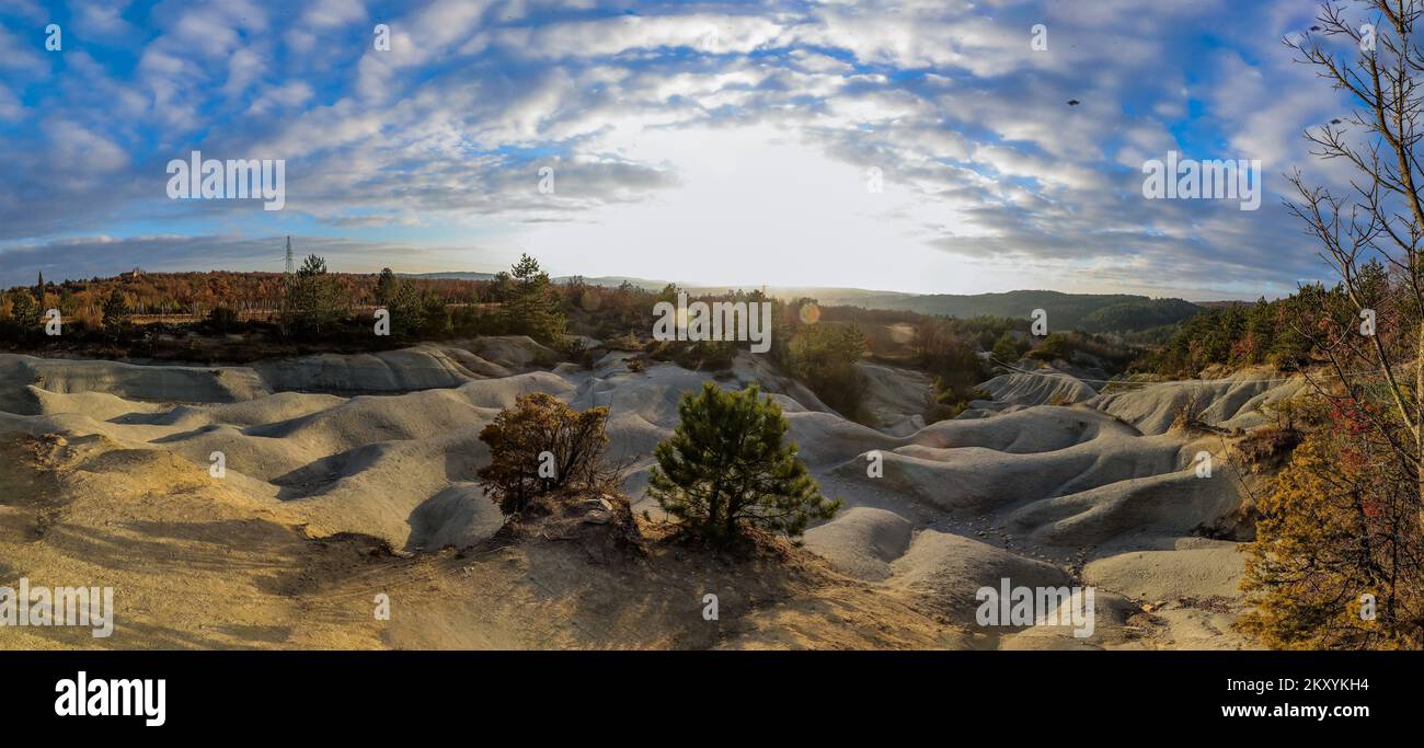 An aereal view shows the area of the marl dune, popularly called ...